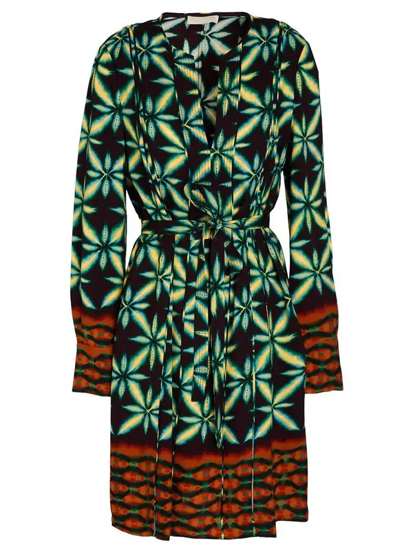 Ulla Johnson Daisy Printed Crepe Mini Dress - Green