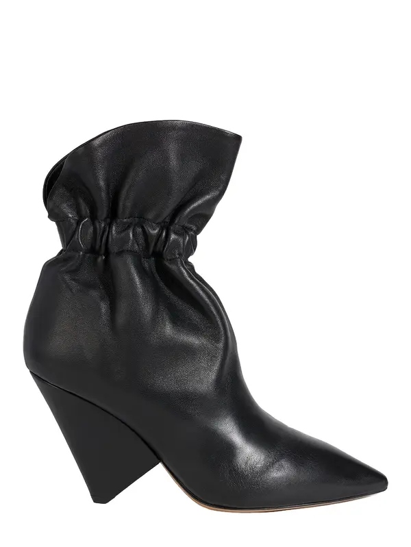 Isabel Marant Lileas Leather Ankle Boots - Black