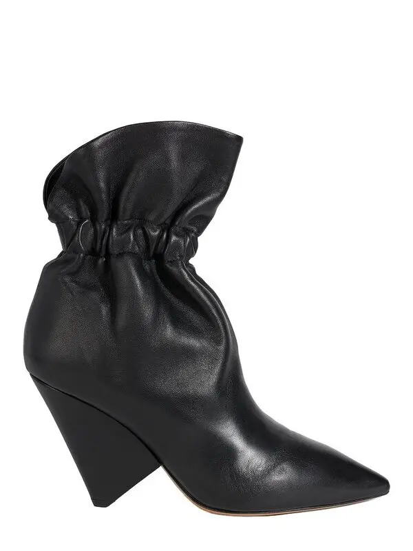 Isabel Marant Lileas Leather Ankle Boots - Black