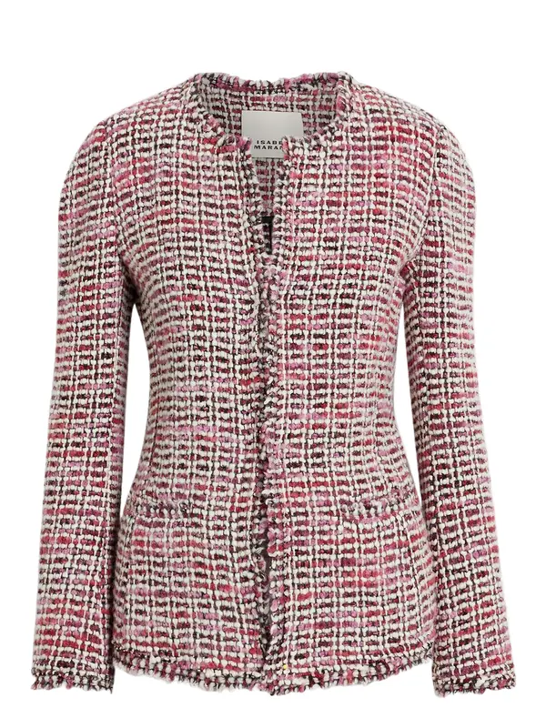 Isabel Marant Penia Wool-blend Tweed Jacket - Baby Pink