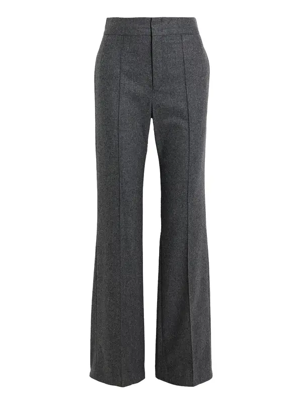 Isabel Marant Rokia Mélange Wool Straight-leg Pants - Anthracite
