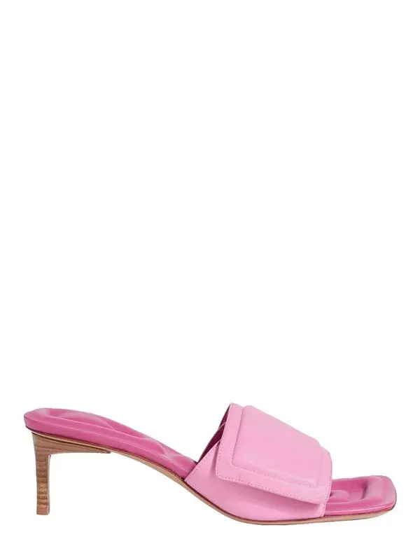 Jacquemus Piscine Padded Leather Mules - Pink