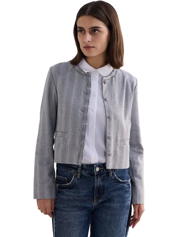 REISTOR Cotton Tweed Lady Jacket - Grey