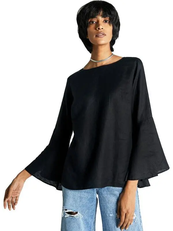 REISTOR The Button Back Shirt - Black