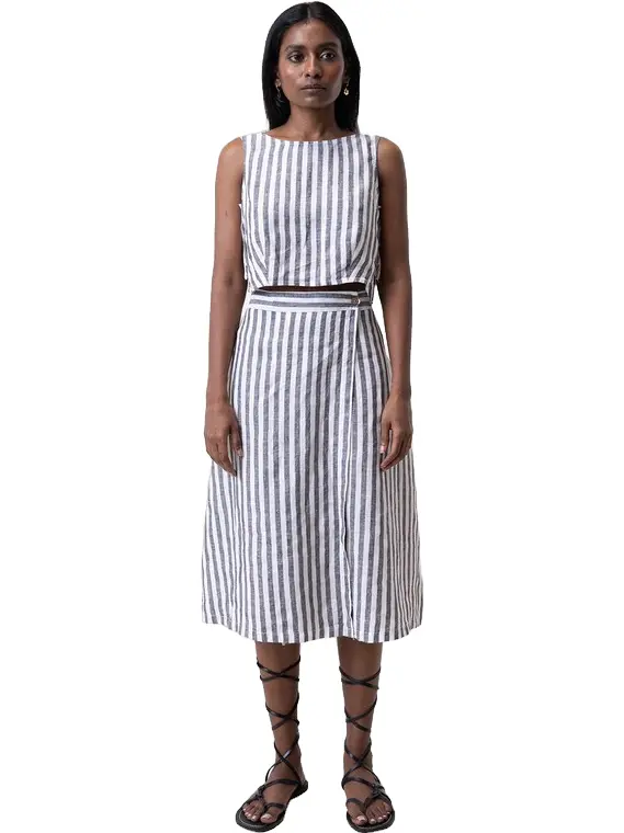 REISTOR Breezy Summer Striped Linen Set - Stripe