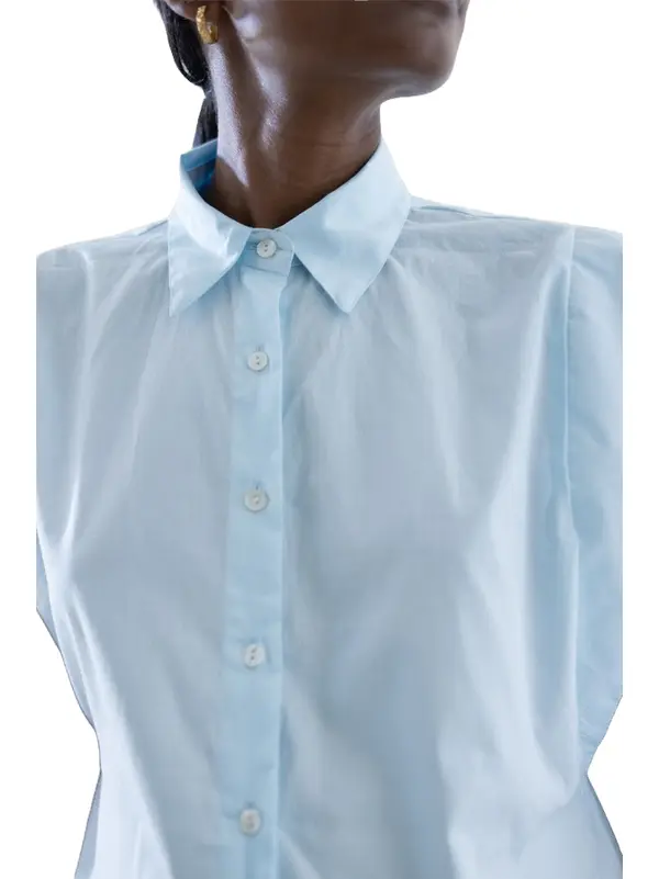 REISTOR Organic Cotton Button-down Shirt - Blue