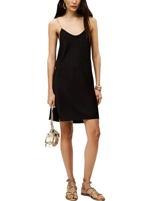 Ba&sh Clem Mini Slip Dress - Black
