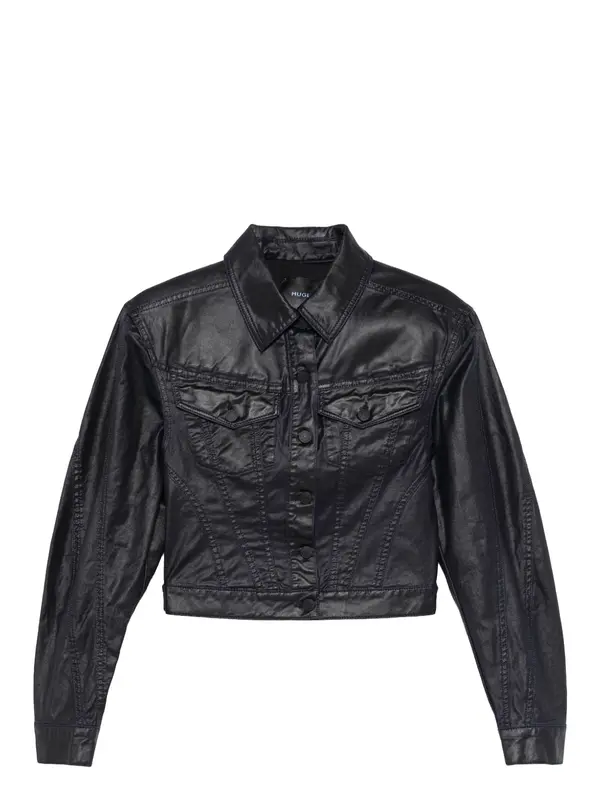 MUGLER Wax-effect Denim Jacket - Blue