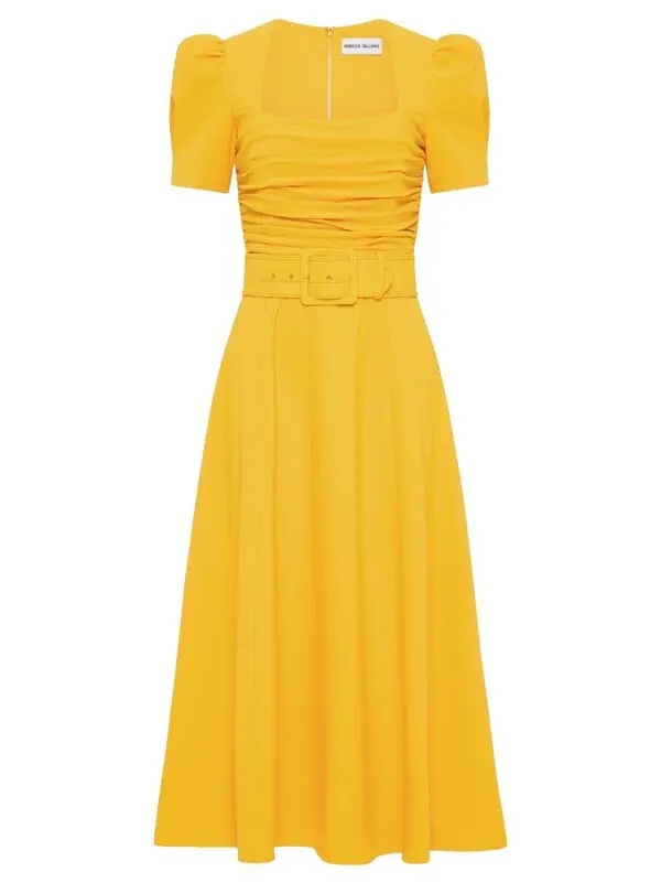 Rebecca Vallance Leona Midi Dress - Yellow