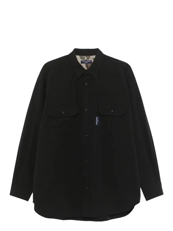 Comme Des Garçons Logo-patch Shirt - Black
