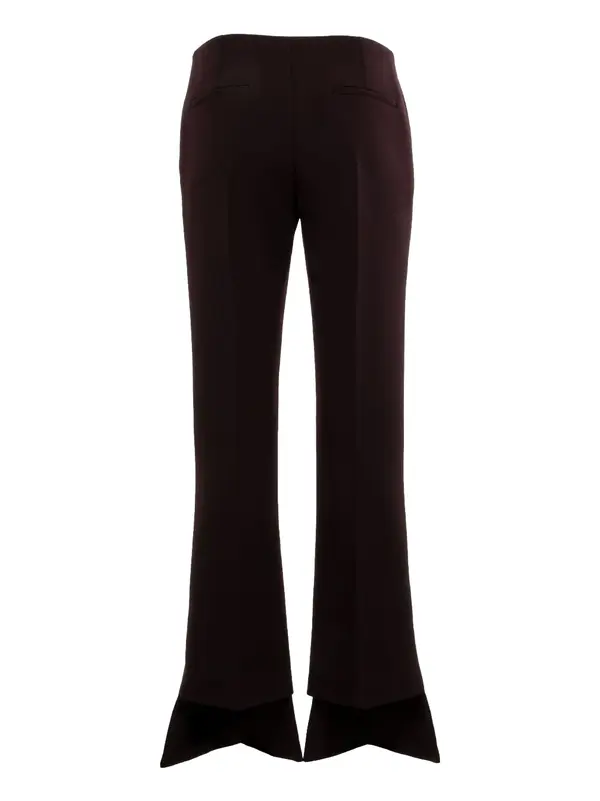 Chloé Wool Flared Trousers - Brown
