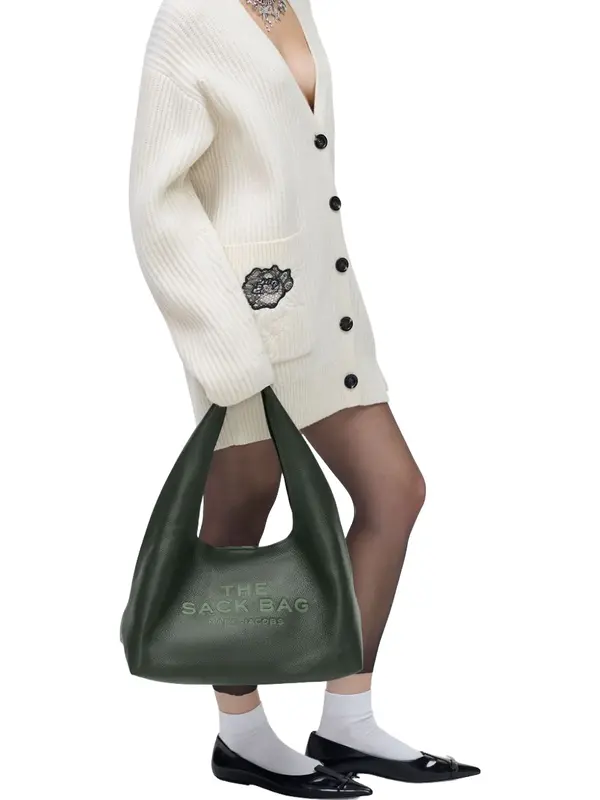 Marc Jacobs Leather Sack Shoulder Bag - Green