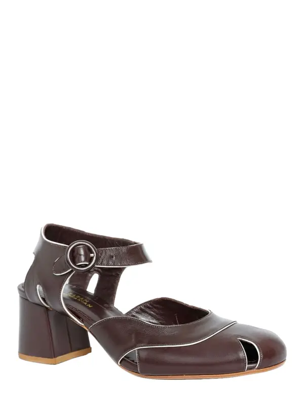 STUDIO CHOFAKIAN 45mm Leather Sandals - Brown