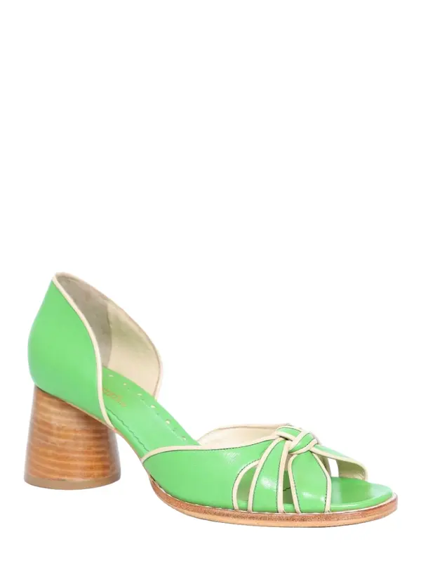 STUDIO CHOFAKIAN 65mm Leather Pumps - Green