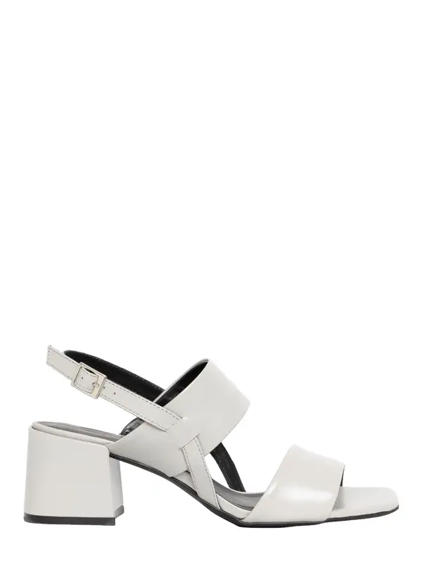 STUDIO CHOFAKIAN 65mm Laura Leather Sandals - Silver