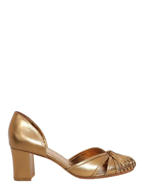 STUDIO CHOFAKIAN 55mm Sarah Pumps - Gold