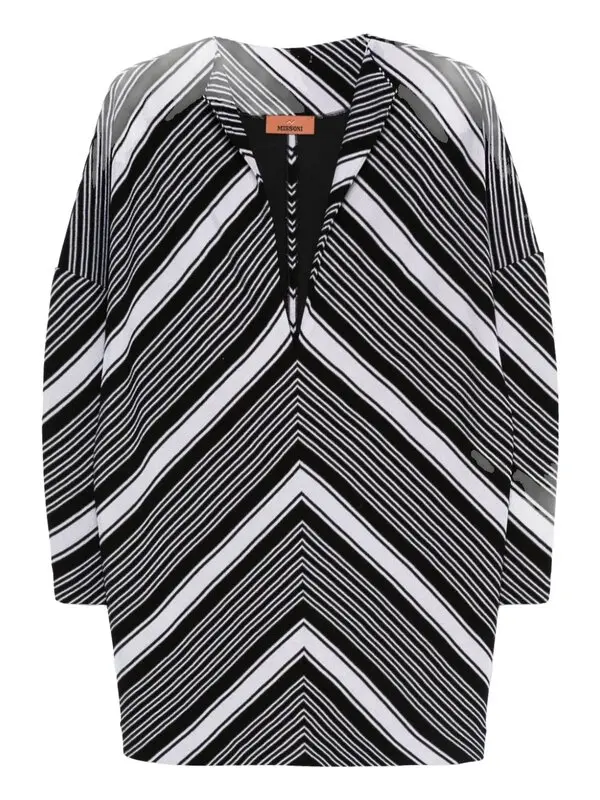 Missoni Plunging V-neck Mini Dress - Black