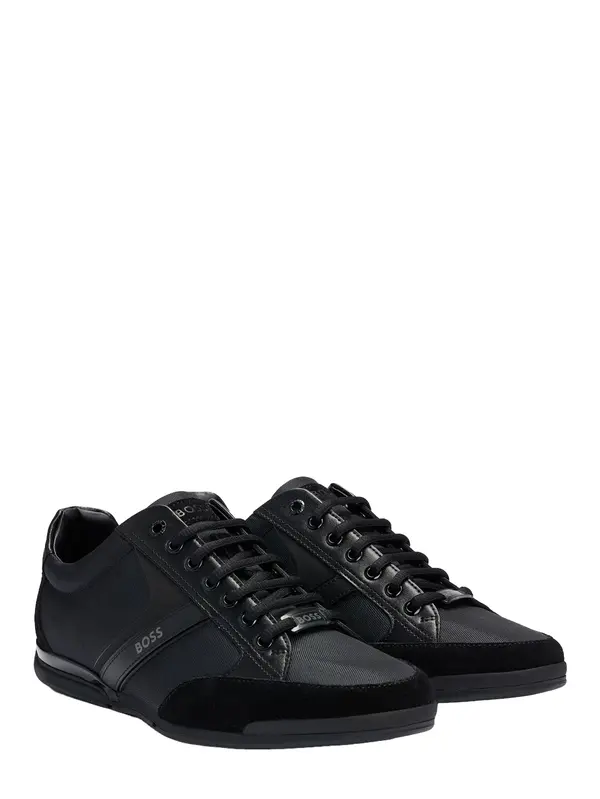 BOSS Panelled Design Sneakers - Black