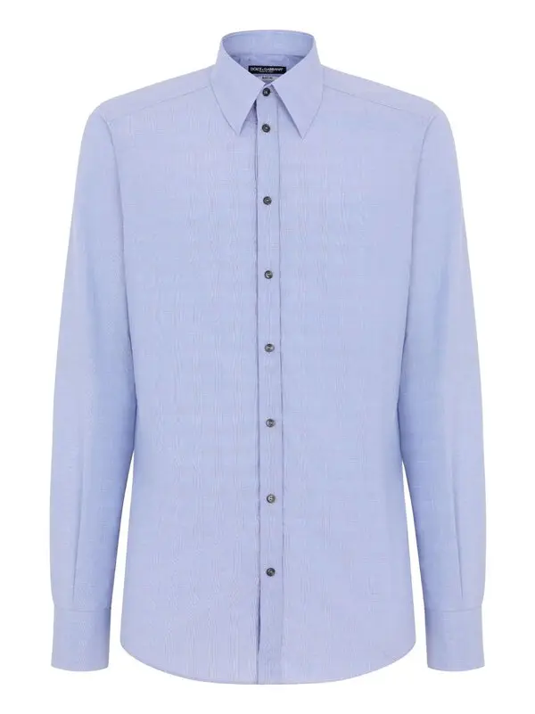 Dolce & Gabbana Plaid Cotton Shirt - Blue