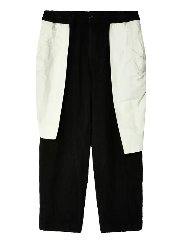 BLACK COMME DES GARÇONS Two-tone Trousers - Black