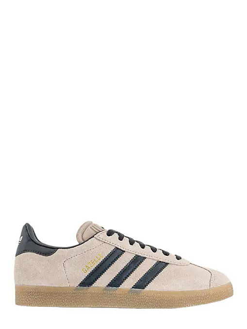 Adidas Gazelle Brand-stripe Low-top Sneakers - Wonder Taupe Nightindigo