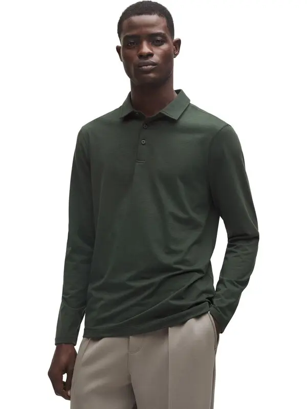 Lululemon Evolution Long-sleeve Polo Shirt - Rainforest Green