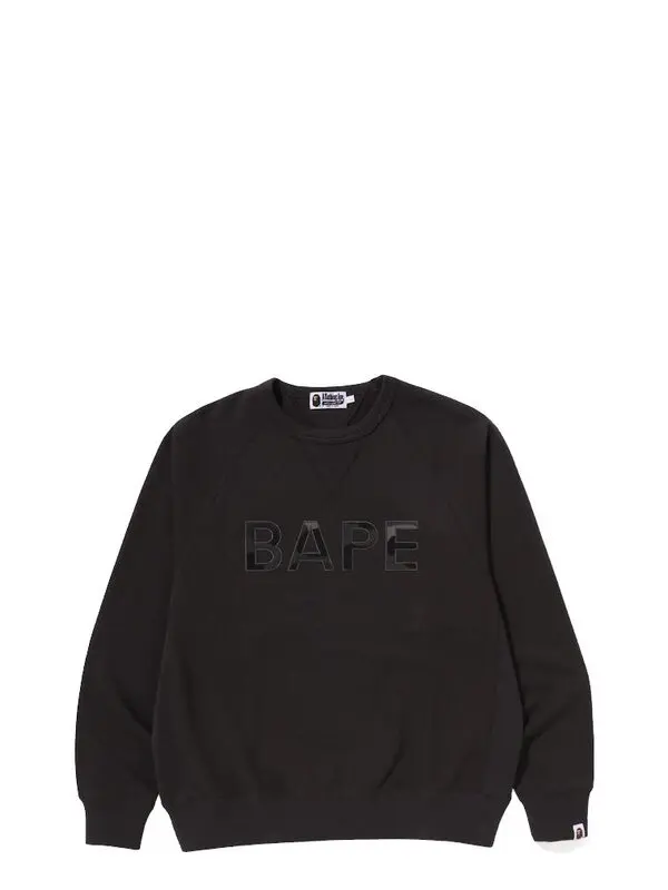 BAPE Patch Relaxed Fit Crewneck Sweatshirt - Charcoal
