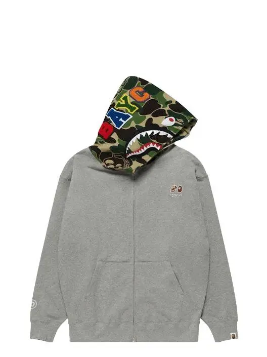 BAPE X Bayc Shark Full Zip Hoodie - Grey