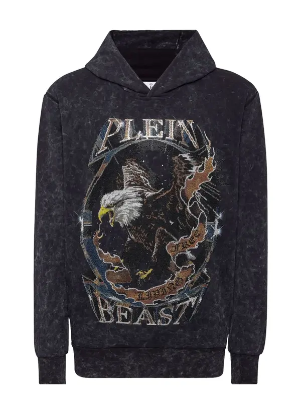Philipp Plein Logo-embellished Hoodie - Black