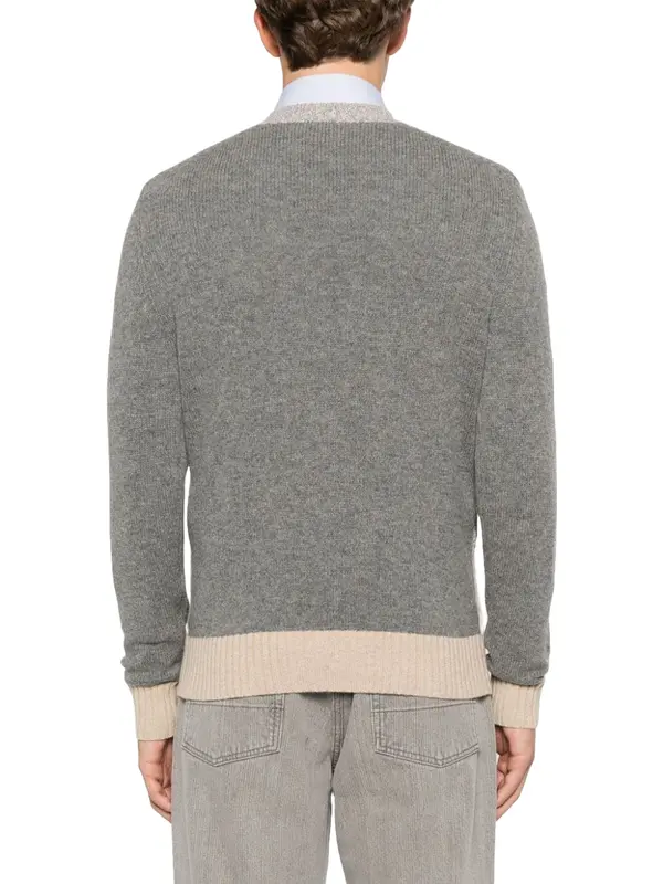 BALLANTYNE Argyle-intarsia Sweater - Grey