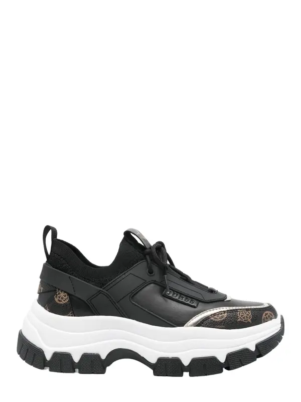 Guess Logo-panelled Sneakers - Black