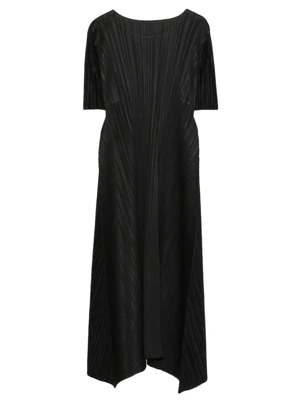 Issey Miyake Pleated Midi Dress - Black