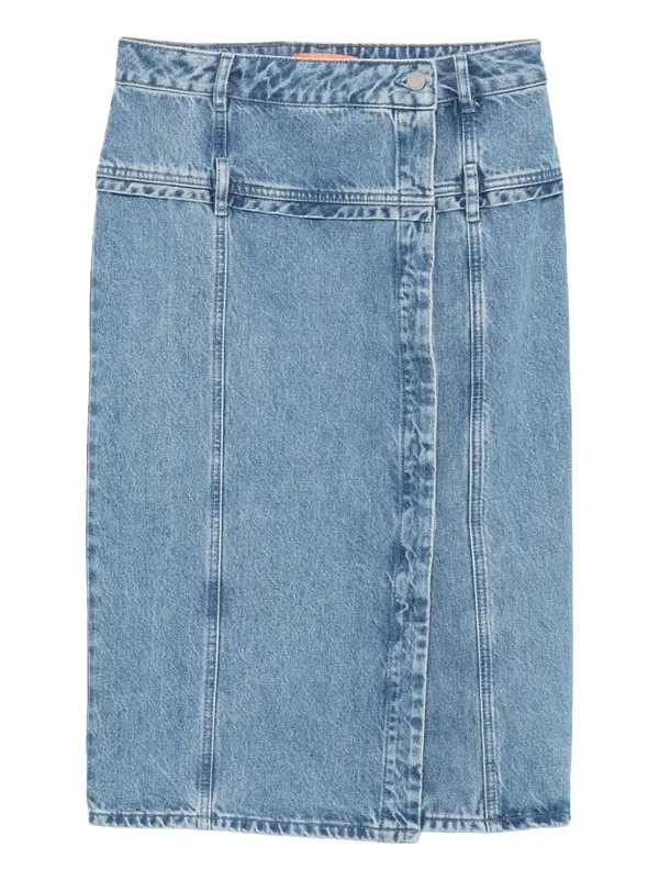 Stine Goya Denim Midi Skirt - Blue