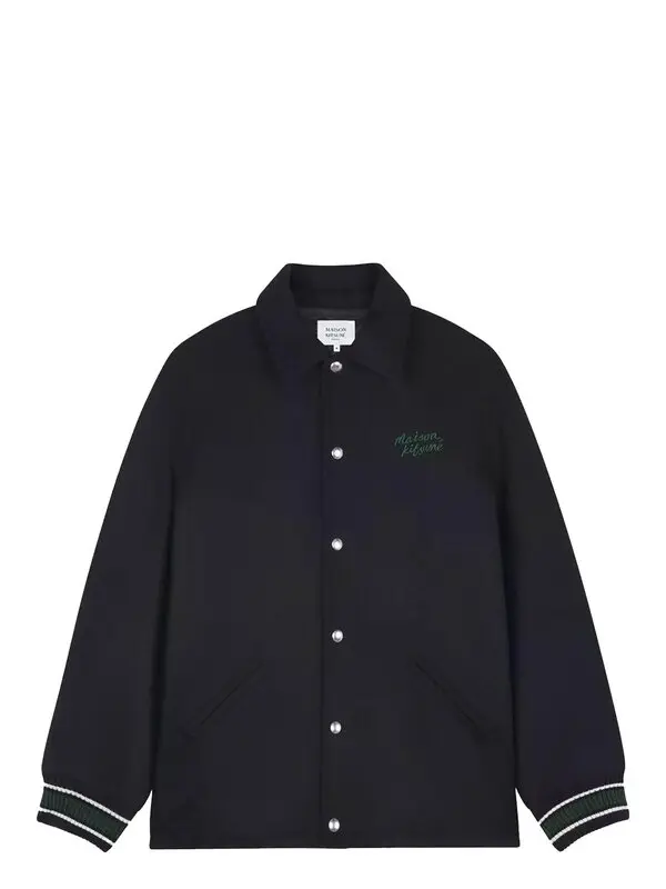 Maison Kitsuné Wool Varsity Jacket - Black