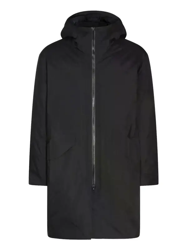 Veilance Hooded Zip-up Parka - Black