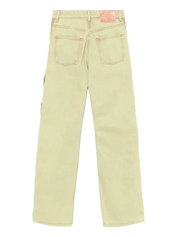 Y/project Panelled Straight Jeans - Green