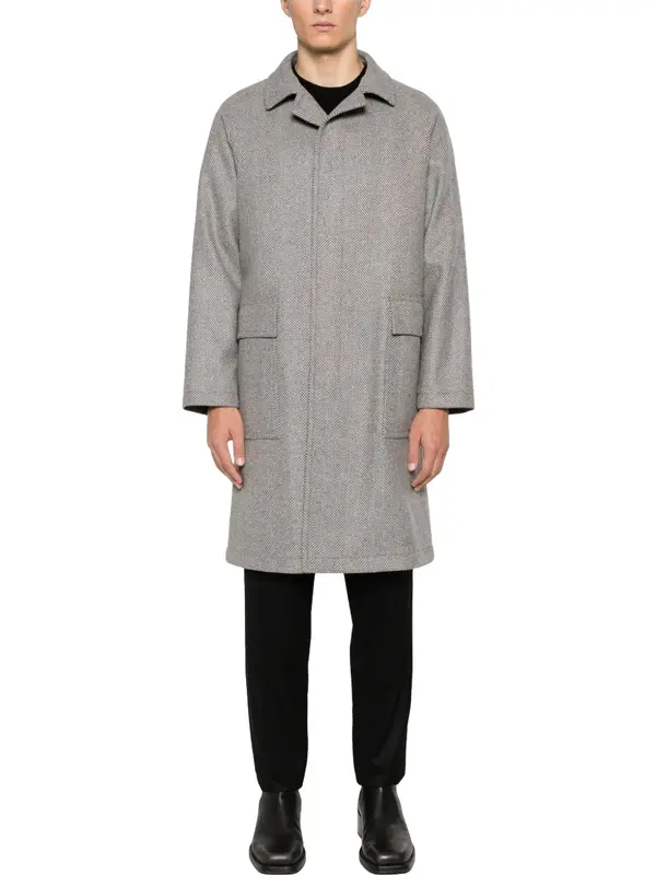 Tagliatore Loyd Herringbone Coat - Grey