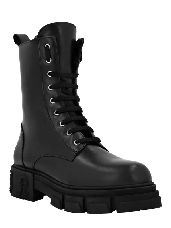 Philipp Plein Leather Boots - Black