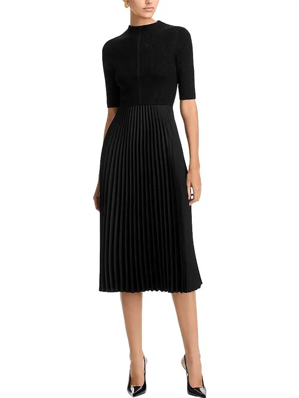 BOSS Fireanami Pleated Skirt Dress - Black