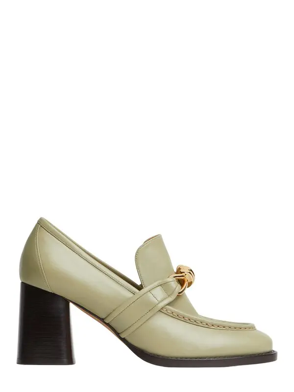 Bottega Veneta Astaire Leather Loafer Pump - Travertine