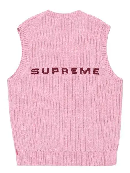 Supreme Chenille Sweater Vest - Light Purple
