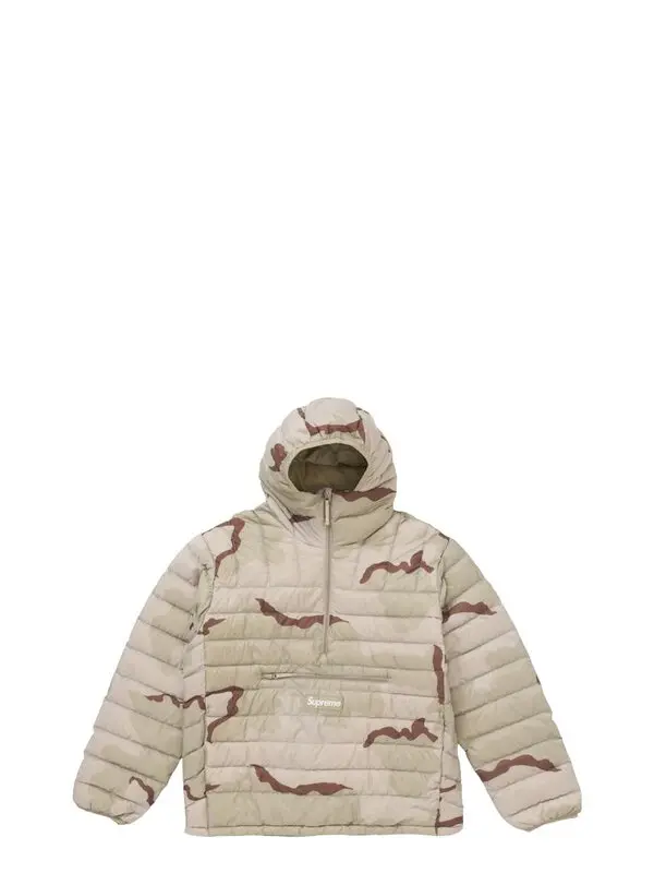 Supreme Micro Down Half Zip Hooded Pullover - Desert Camo