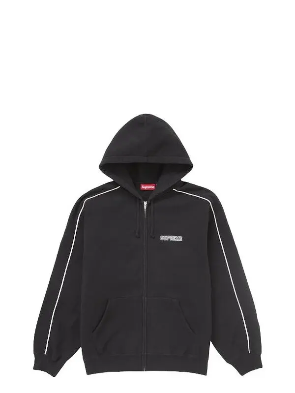 Supreme Zip Up Hooded Sweatshirt - Black