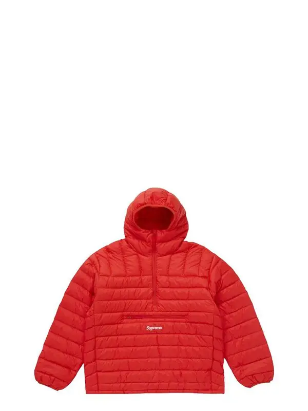 Supreme Micro Down Half Zip Hooded Pullover - Dark Orange