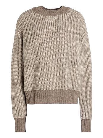 Max & Co. Wool Blend Mélange Crewneck Sweater - Beige