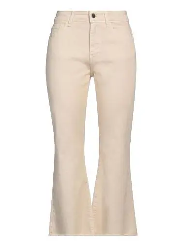 MARCONI Cotton Elastane Flared Cropped Pants - Sand