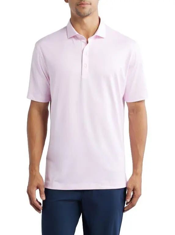 Johnnie-o Island Times Geo Print Performance Polo - Porto Pink