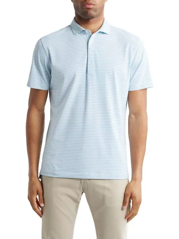 Johnnie-o Stetsons Stripe Performance Polo - Haze
