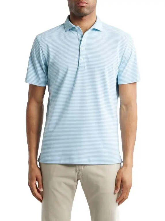 Johnnie-o Stetsons Stripe Performance Polo - Tide