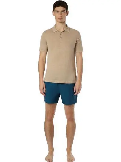 Onia Linen Sweater Polo - Tan